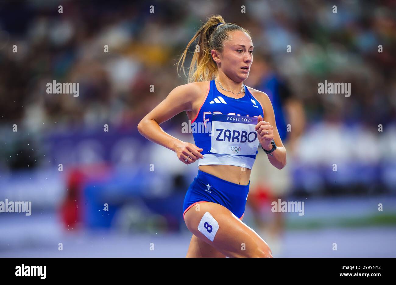 Alessia Zarbo participating in the 10.000 meters at the Paris 2024 ...