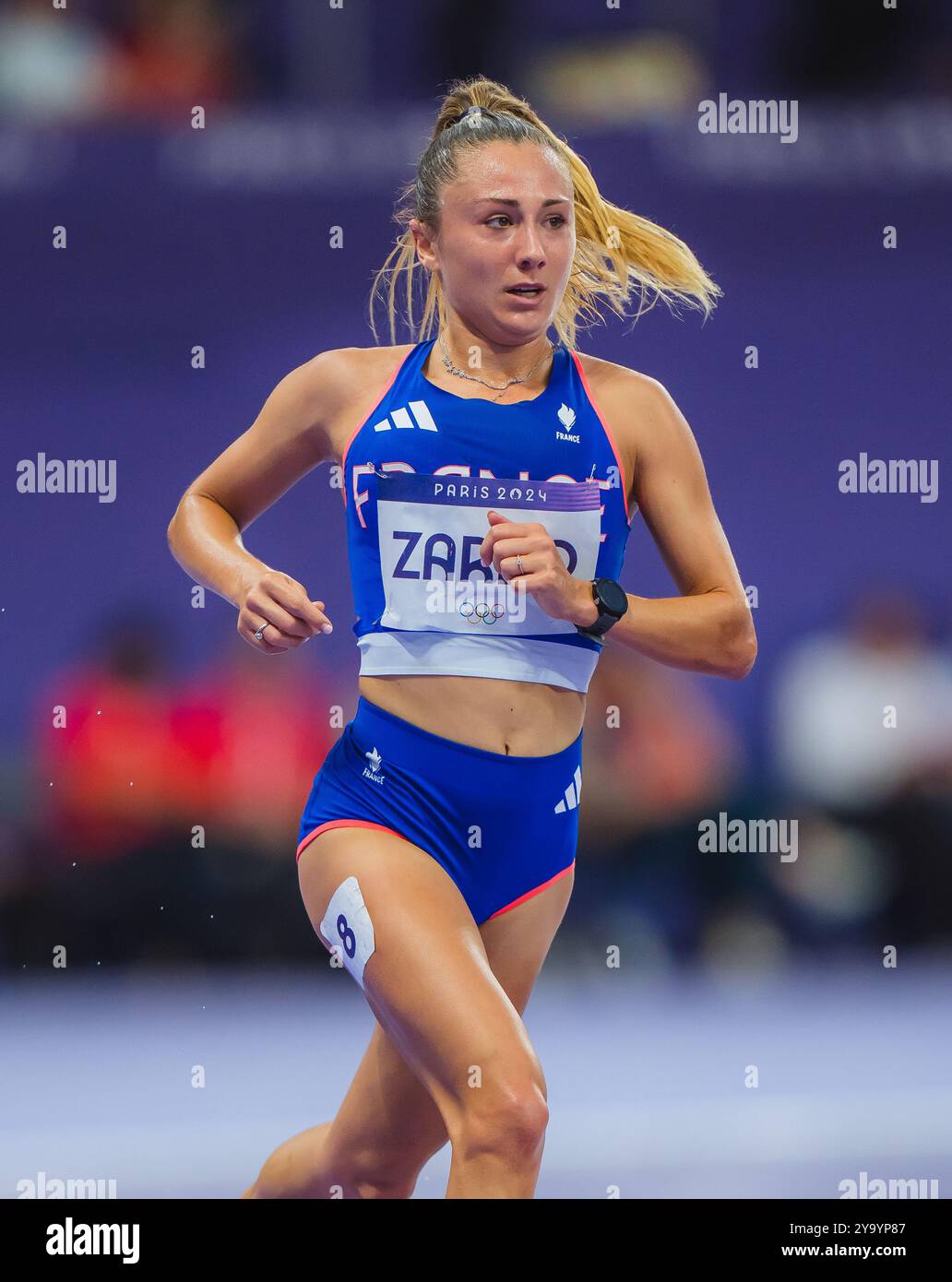 Alessia Zarbo participating in the 10.000 meters at the Paris 2024 ...