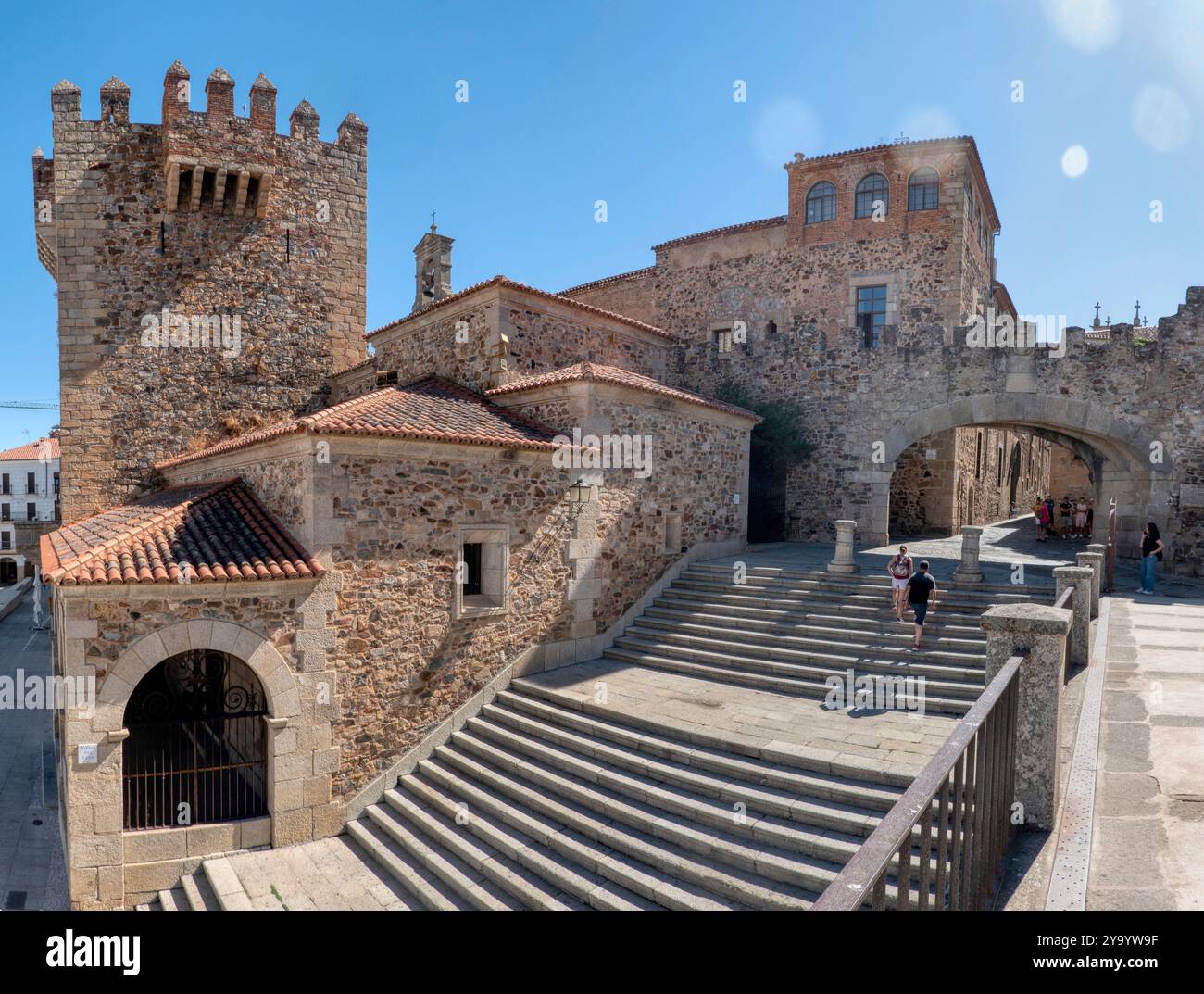 Caceres, Spain-September 10, 2024: Panoramic view where we can see the ...