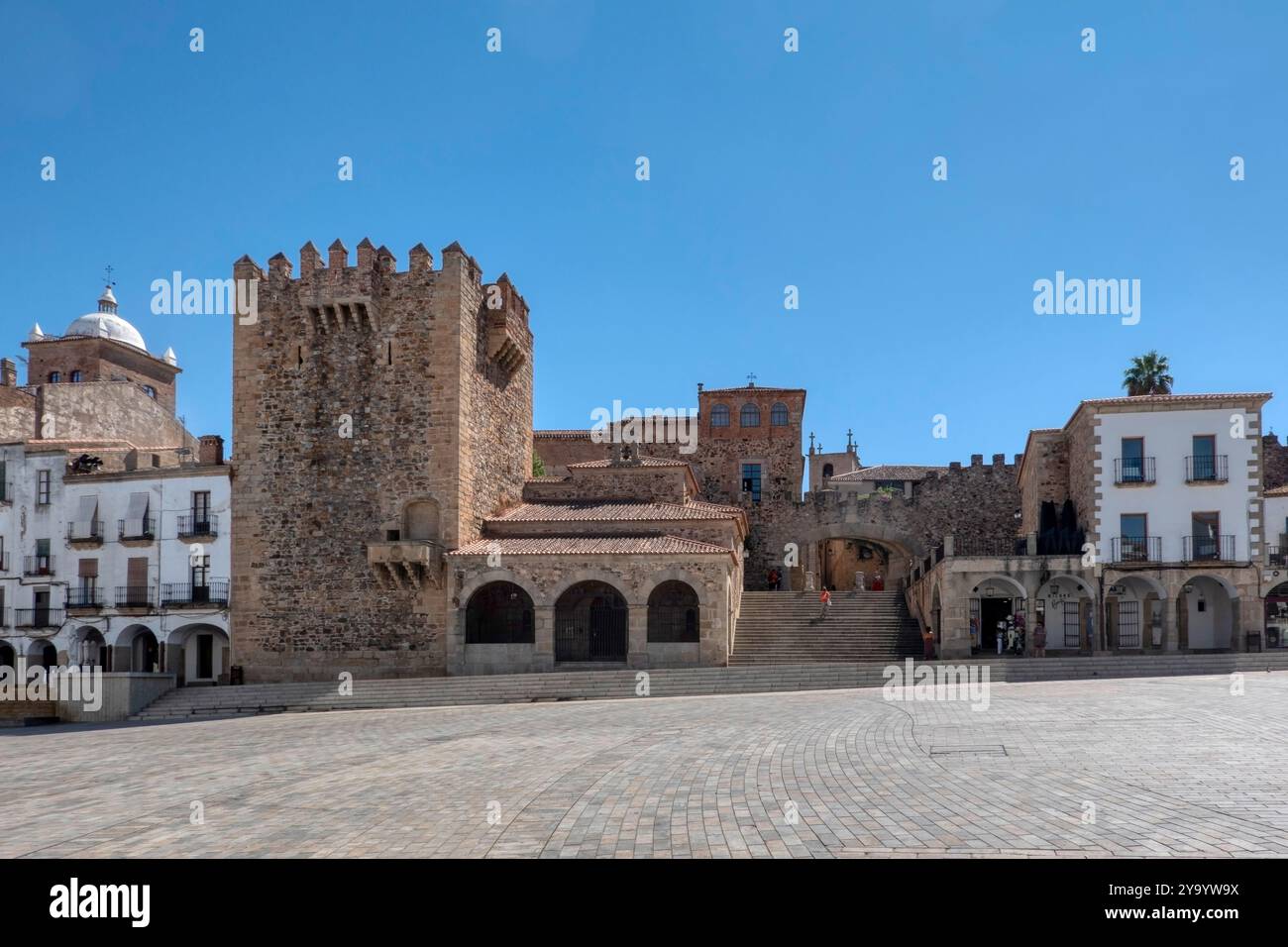 Caceres, Spain-September 10, 2024: Panoramic view where we can see the ...