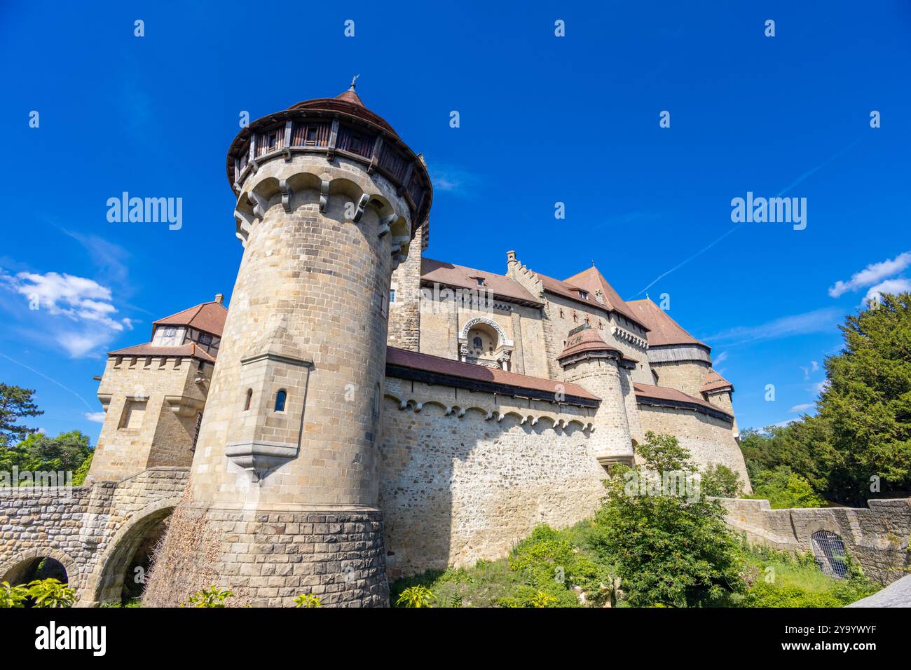 Castle Kreuzenstein in Austria near Vienna. Beautiful old ancient ...