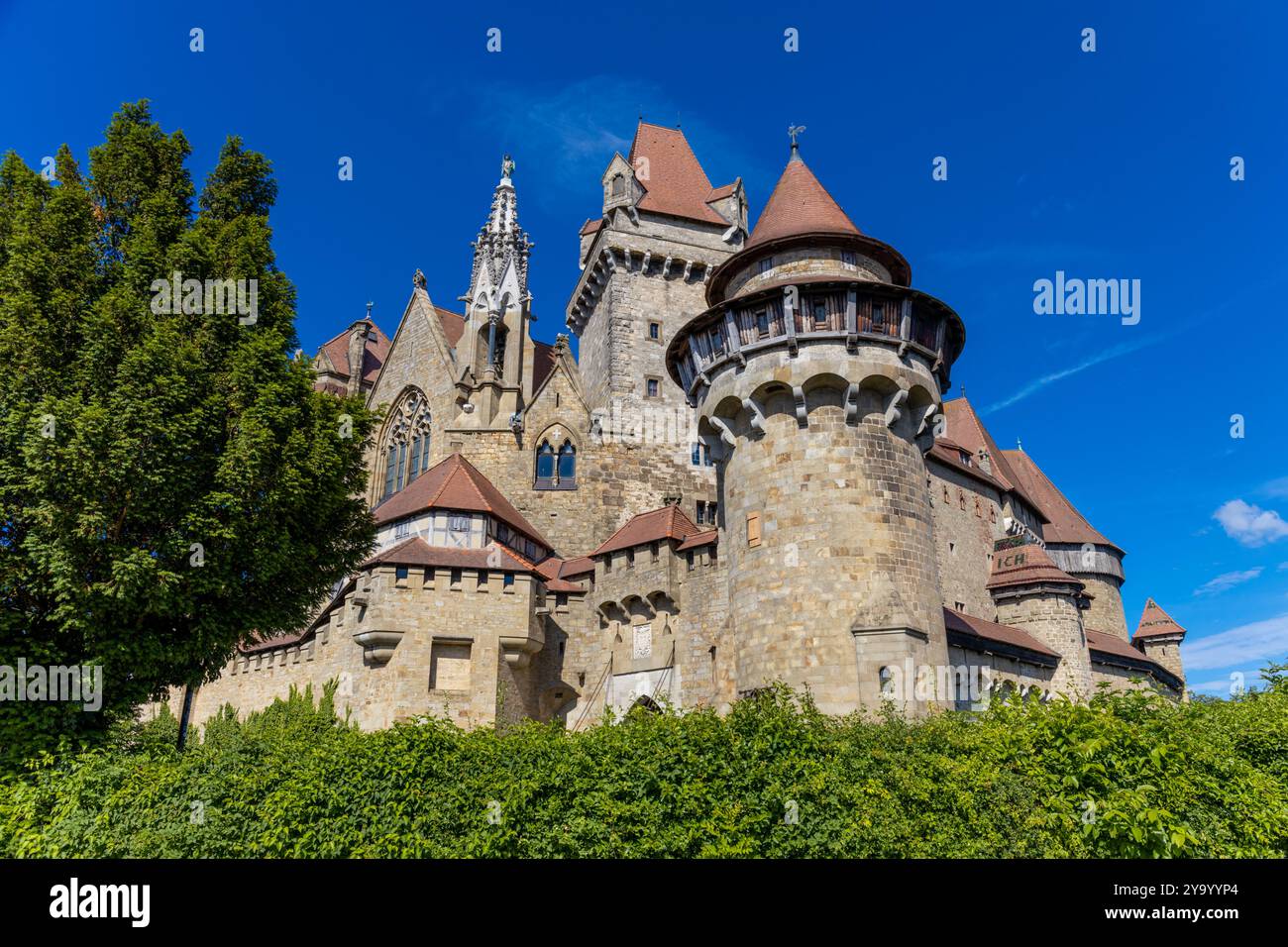 Castle Kreuzenstein in Austria near Vienna. Beautiful old ancient ...