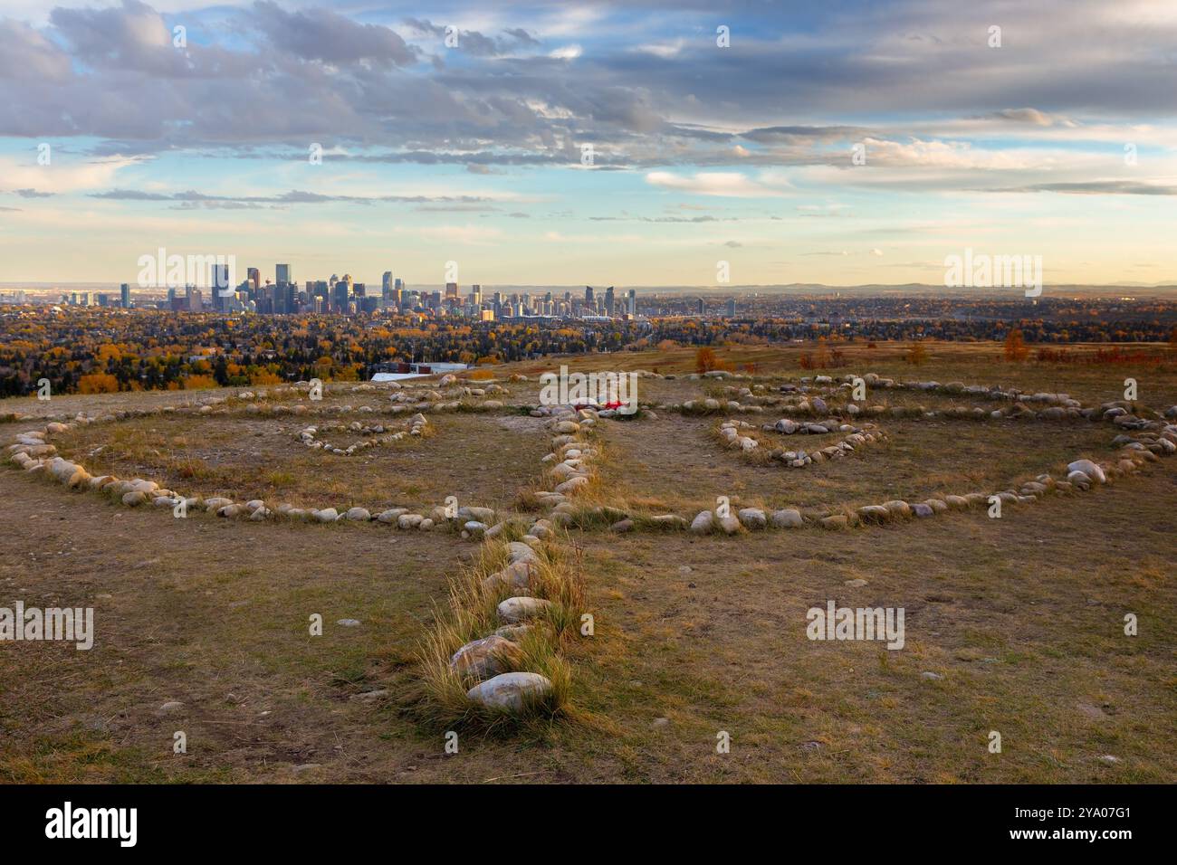 Nose Hill Urban Park Siksikaitsitapi Medicine Wheel. Blackfoot Tribe ...