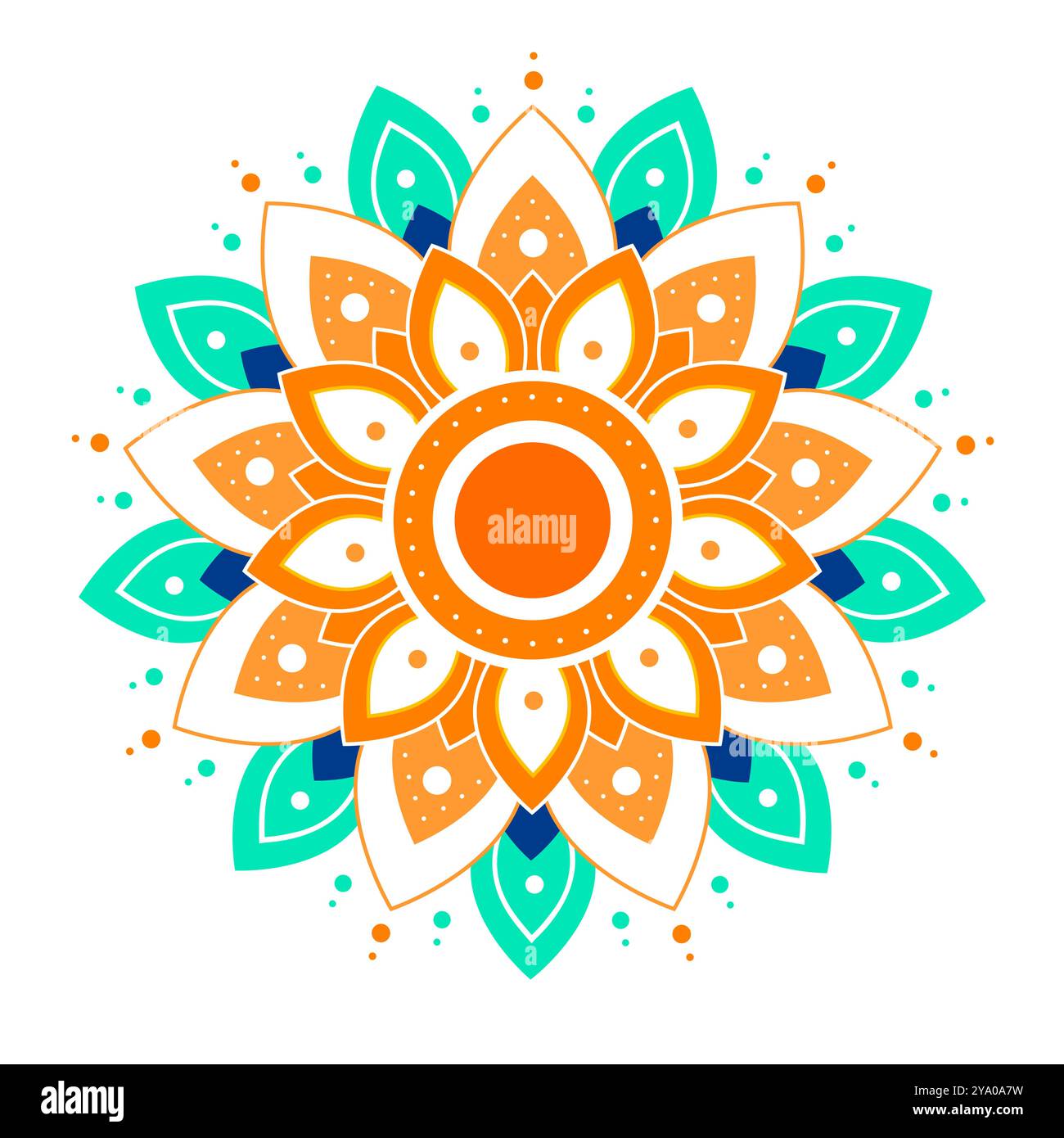 Floral circular rangoli hi-res stock photography and images - Alamy