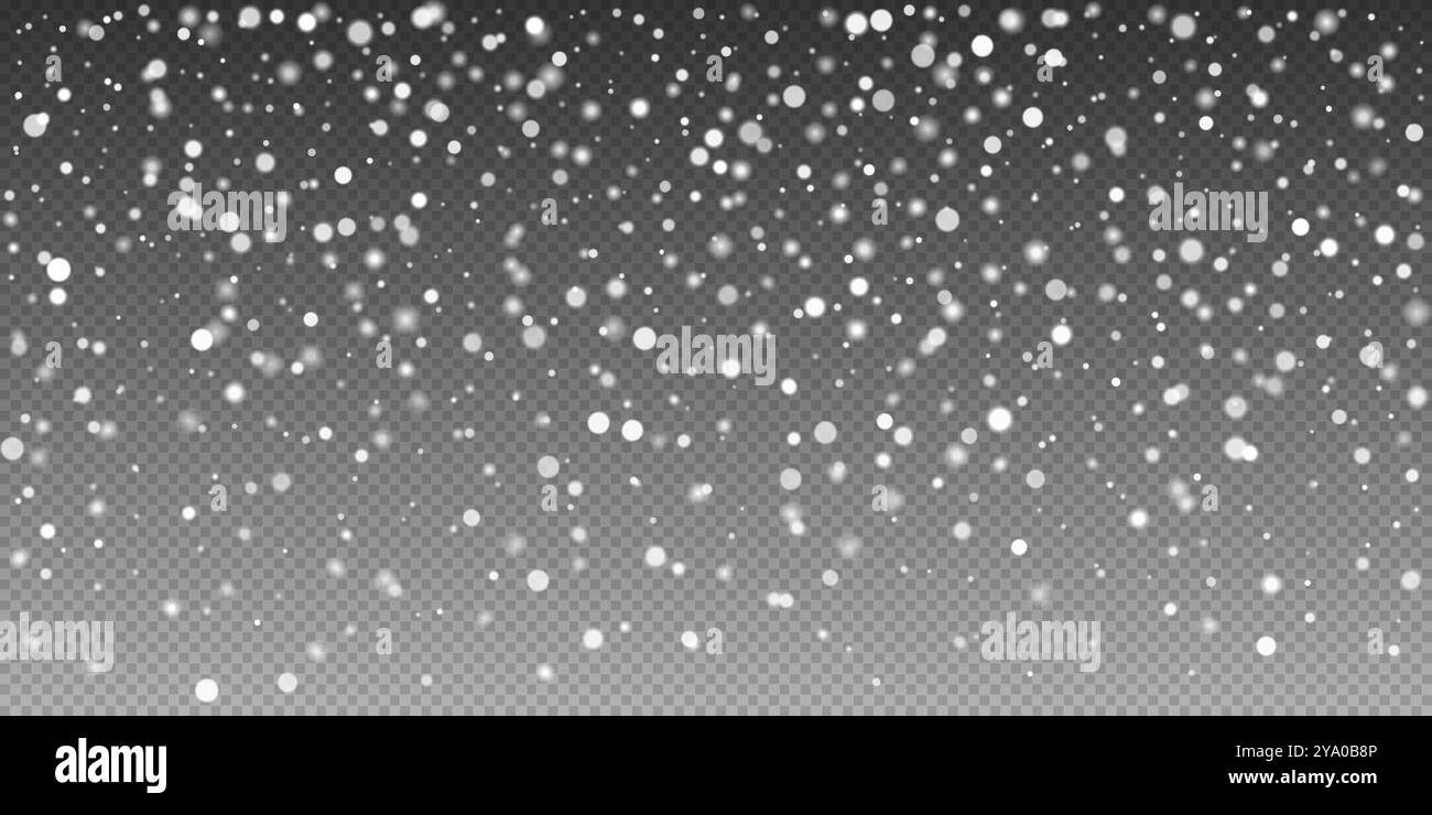 Realistic snow on transparent background Stock Vector Image & Art - Alamy