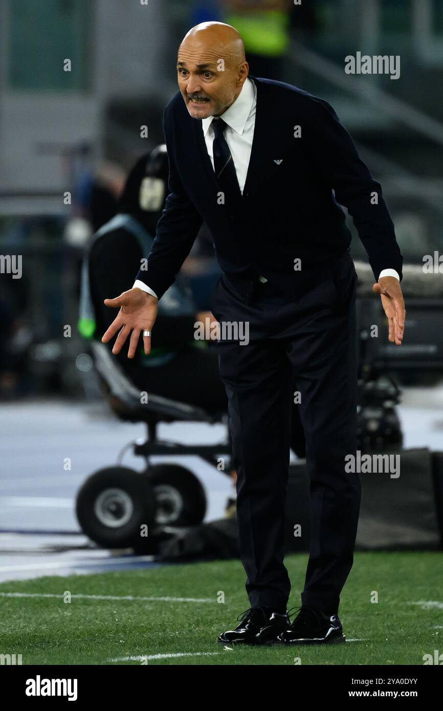 Luciano Spalletti, head coach of Italy, reacts during the UEFA Nations ...