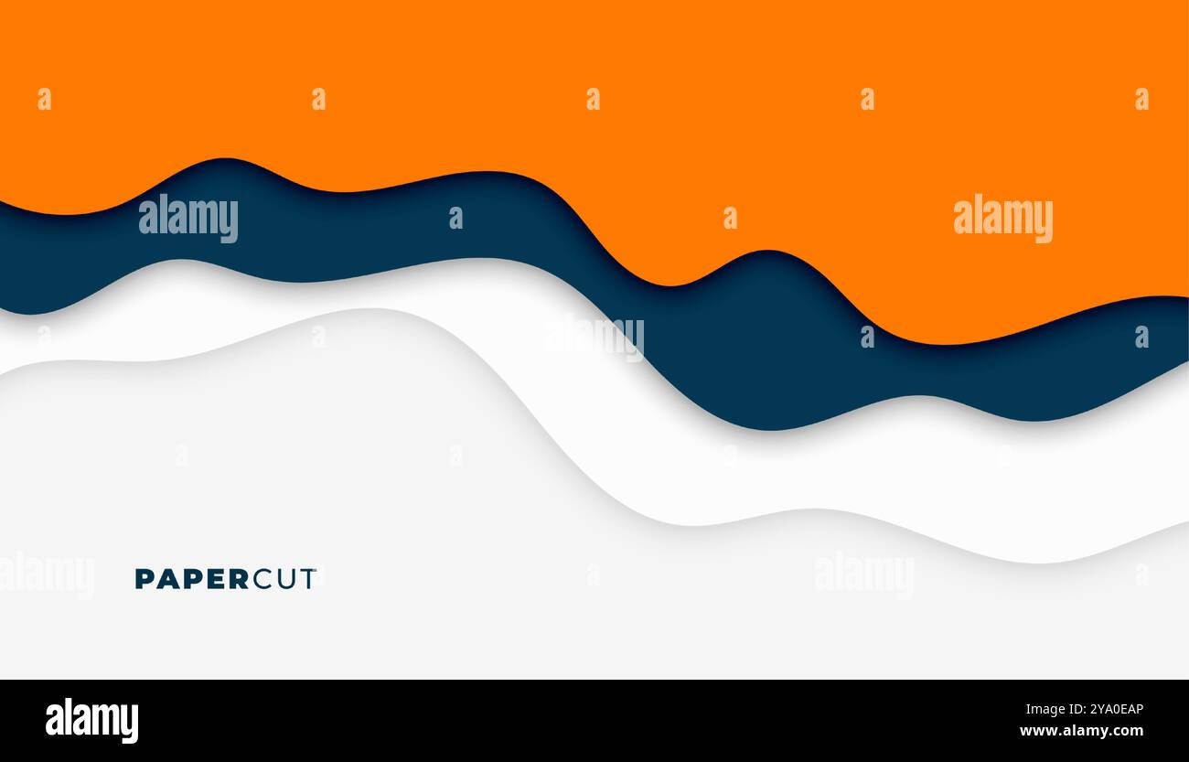 modern papercut fluid shape layout for business presentation vector ...