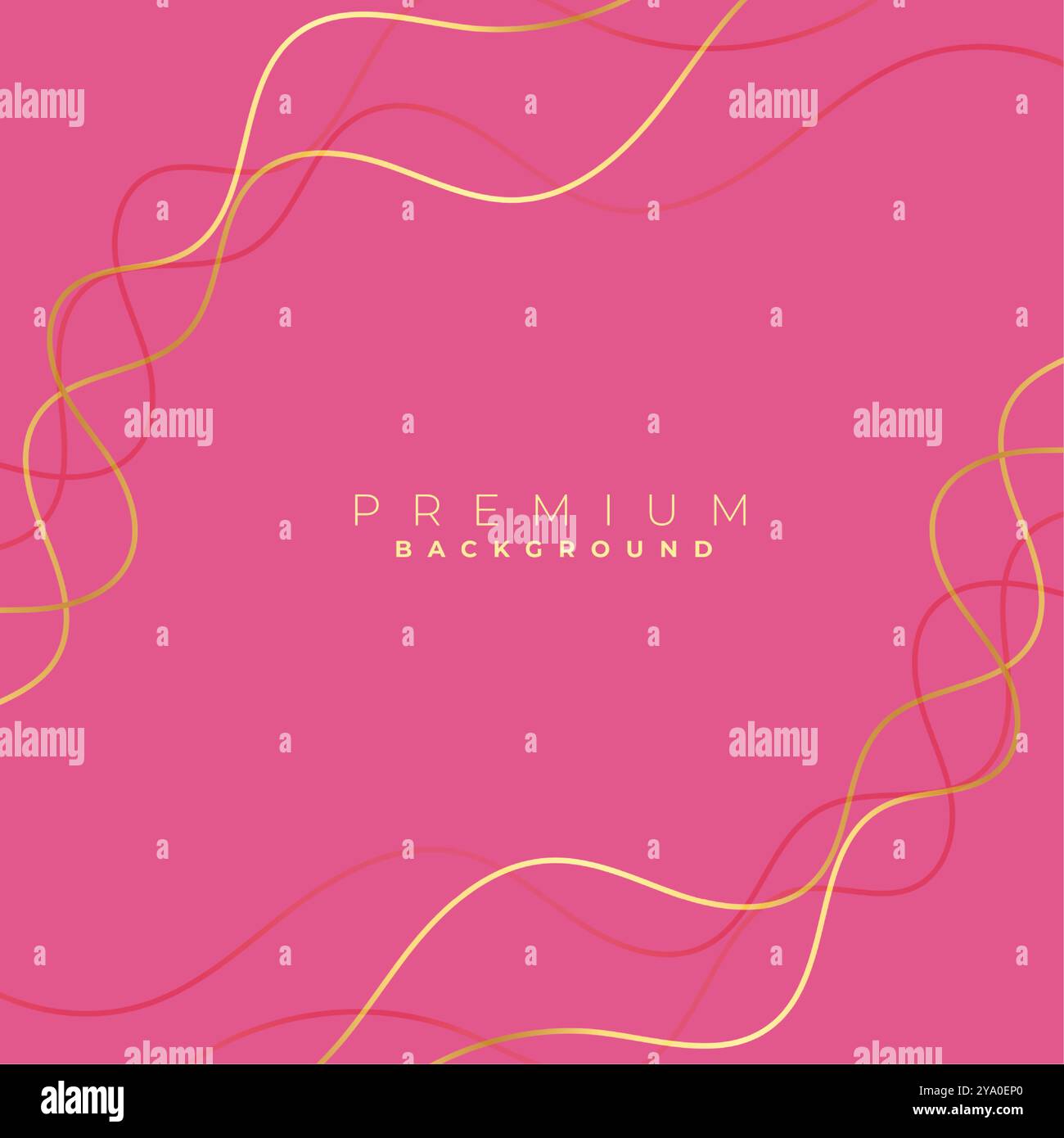 premium and decorative curvy golden outlines pastel background design ...