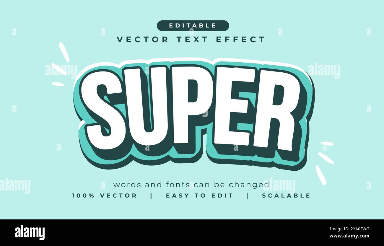 text effect style super template design vector Stock Vector Image & Art ...