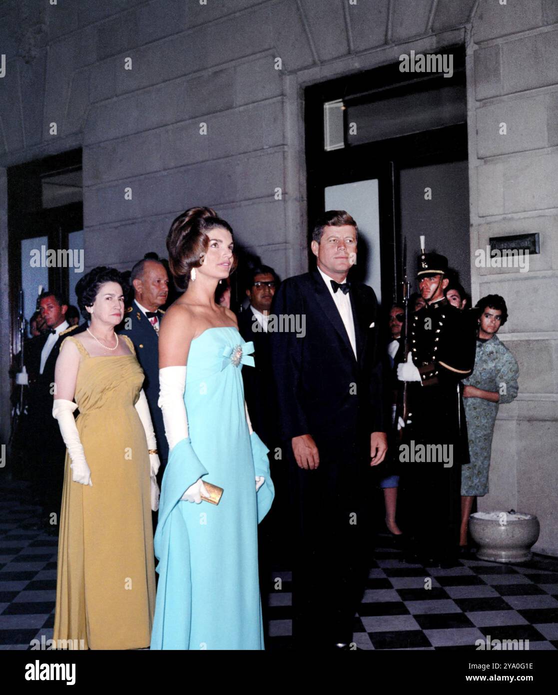 U.S. President John F. Kennedy and U.S. First Lady Jacqueline Kennedy ...