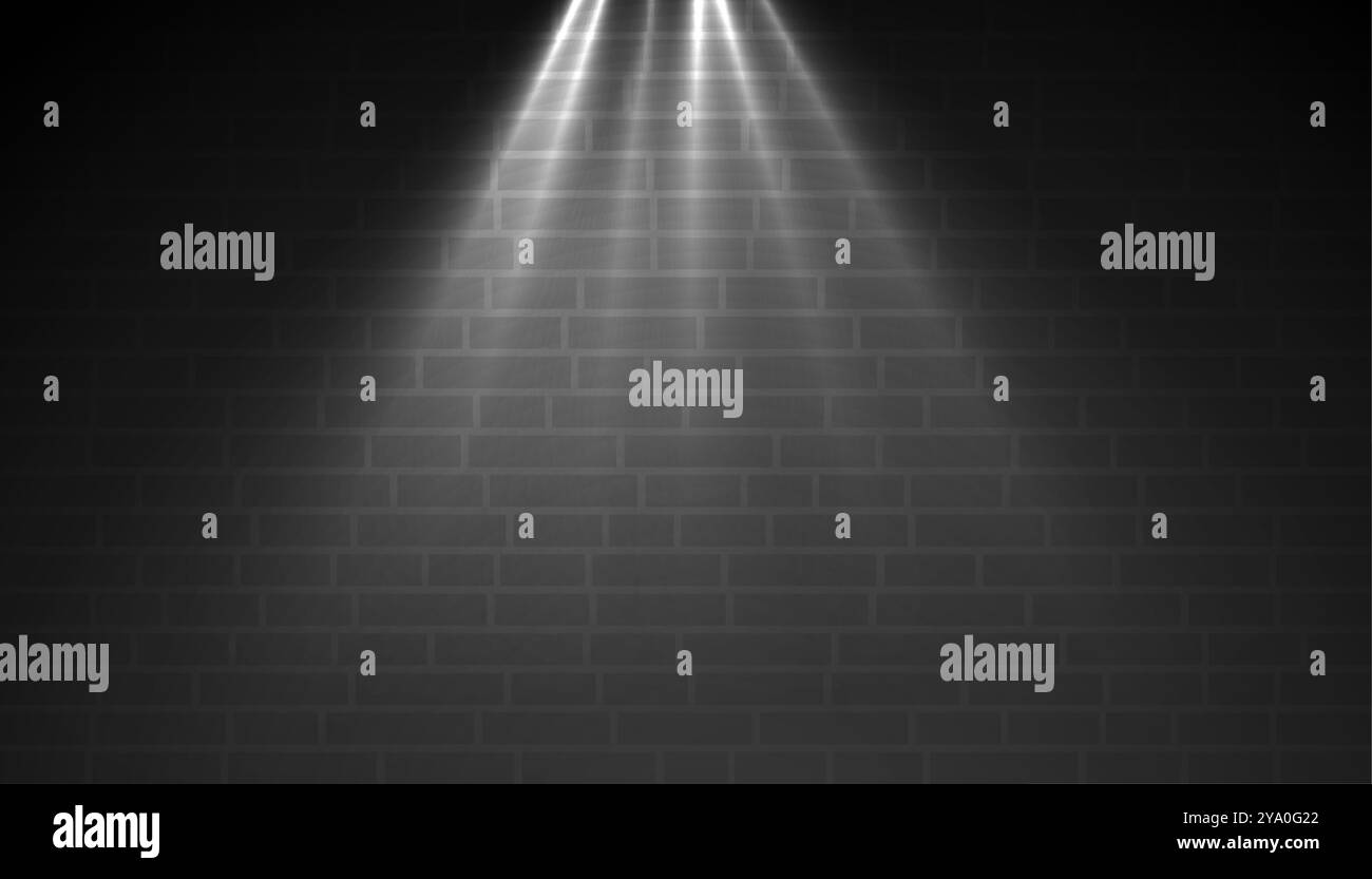 dark wall background with glowing spot light effect vector Stock Vector ...