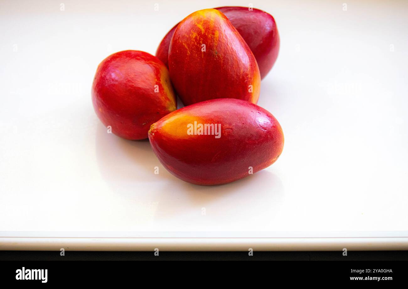 Brazilian mangoes of the Palmer species, ripe and isolated Stock Photo ...