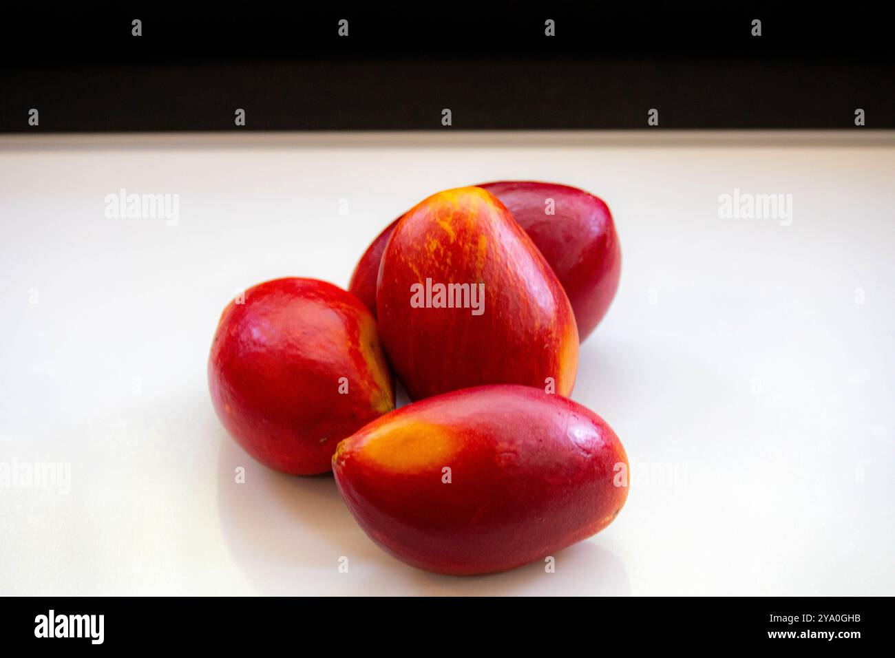 Brazilian mangoes of the Palmer species, ripe and isolated Stock Photo ...