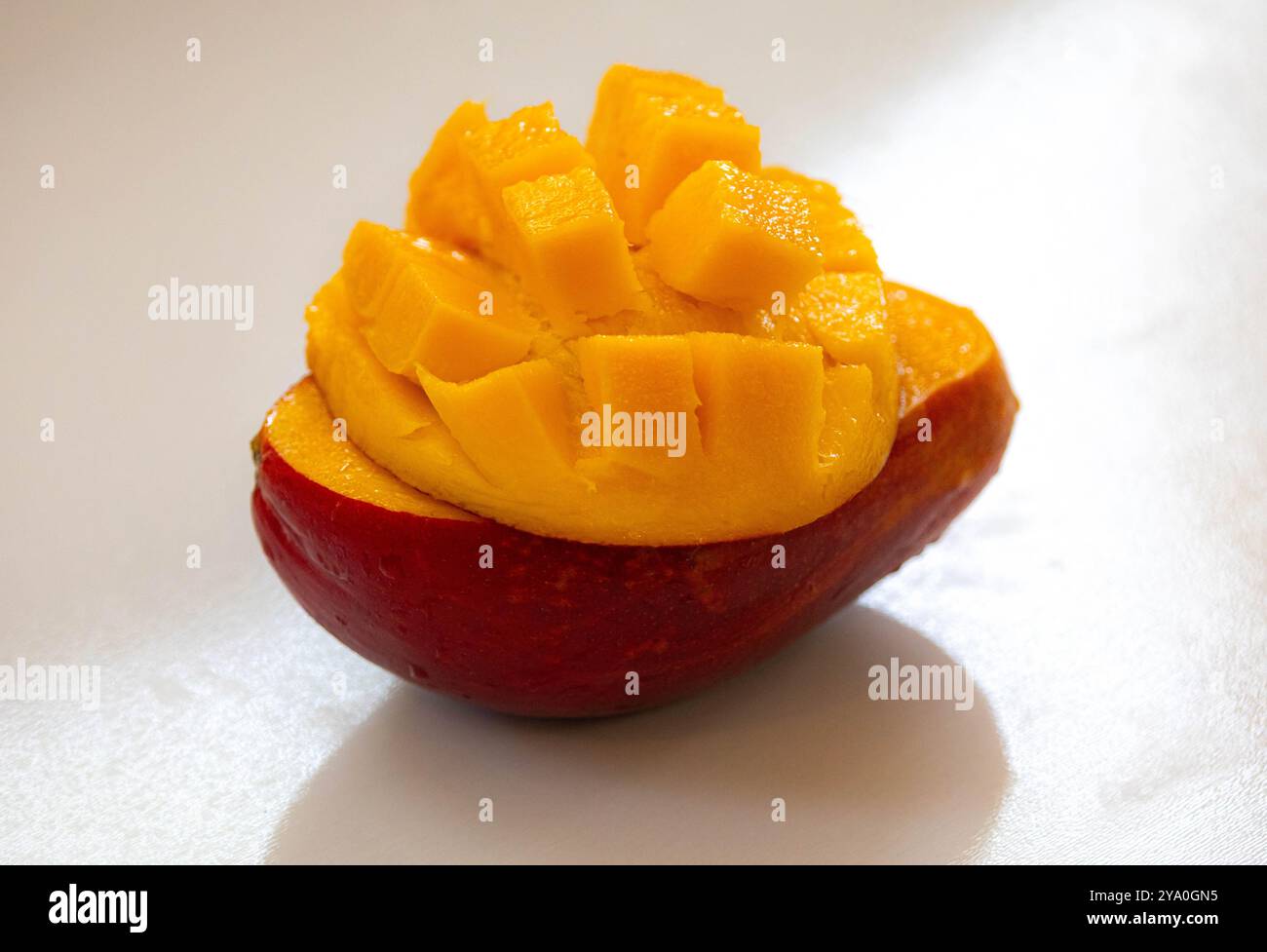 Brazilian mangoes of the Palmer species, ripe and isolated Stock Photo ...