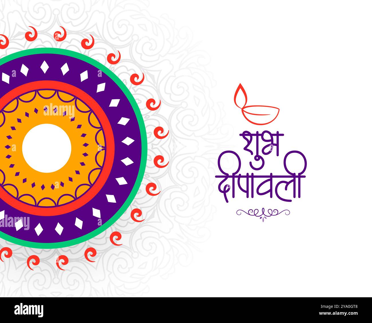 indian festive shubh diwali rangoli background for social media post ...