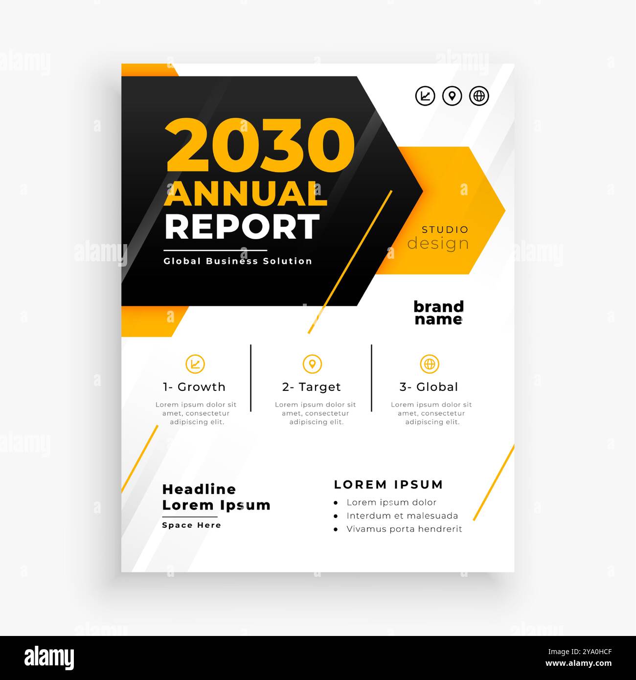 stylish corporate annual report leaflet a professional document or page ...