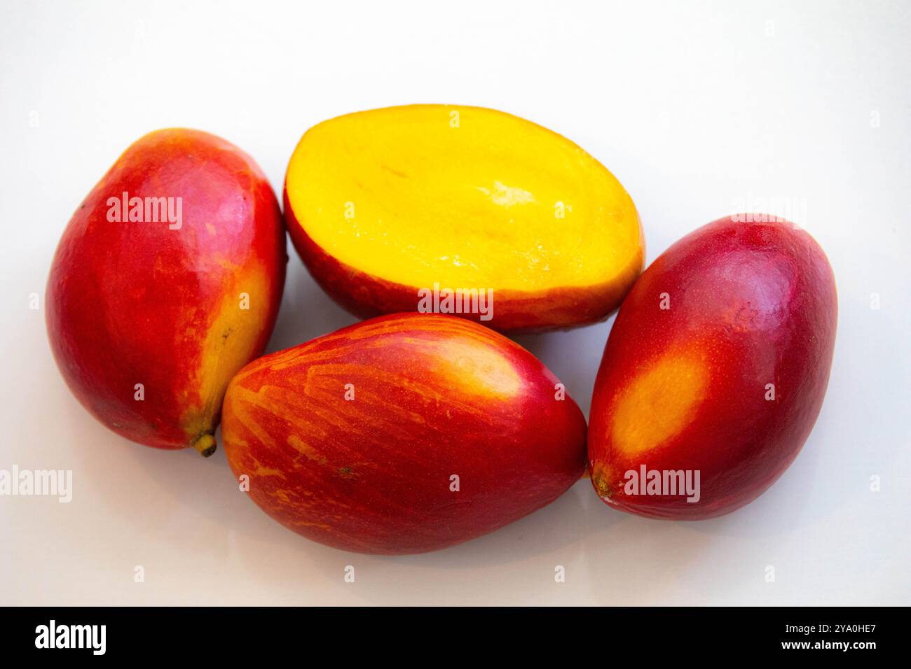 Brazilian mangoes of the Palmer species, ripe and isolated Stock Photo ...