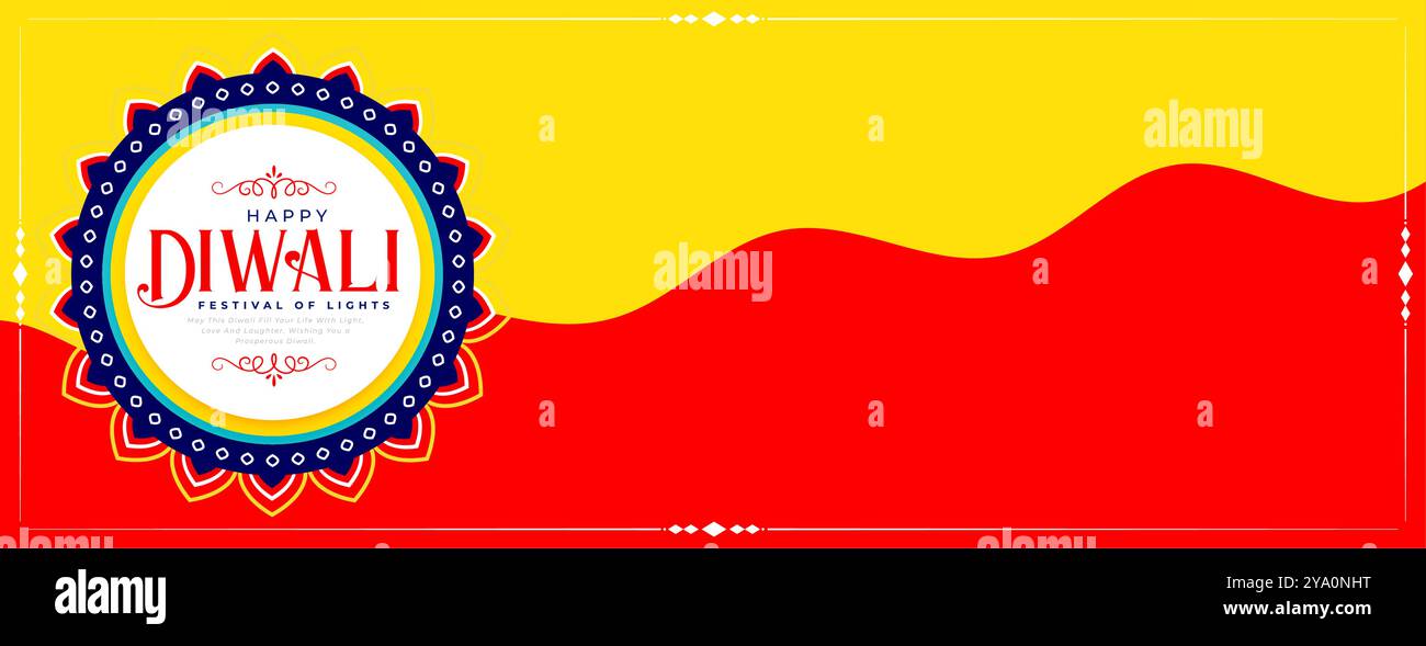 indian festive shubh diwali rangoli banner design vector Stock Vector ...