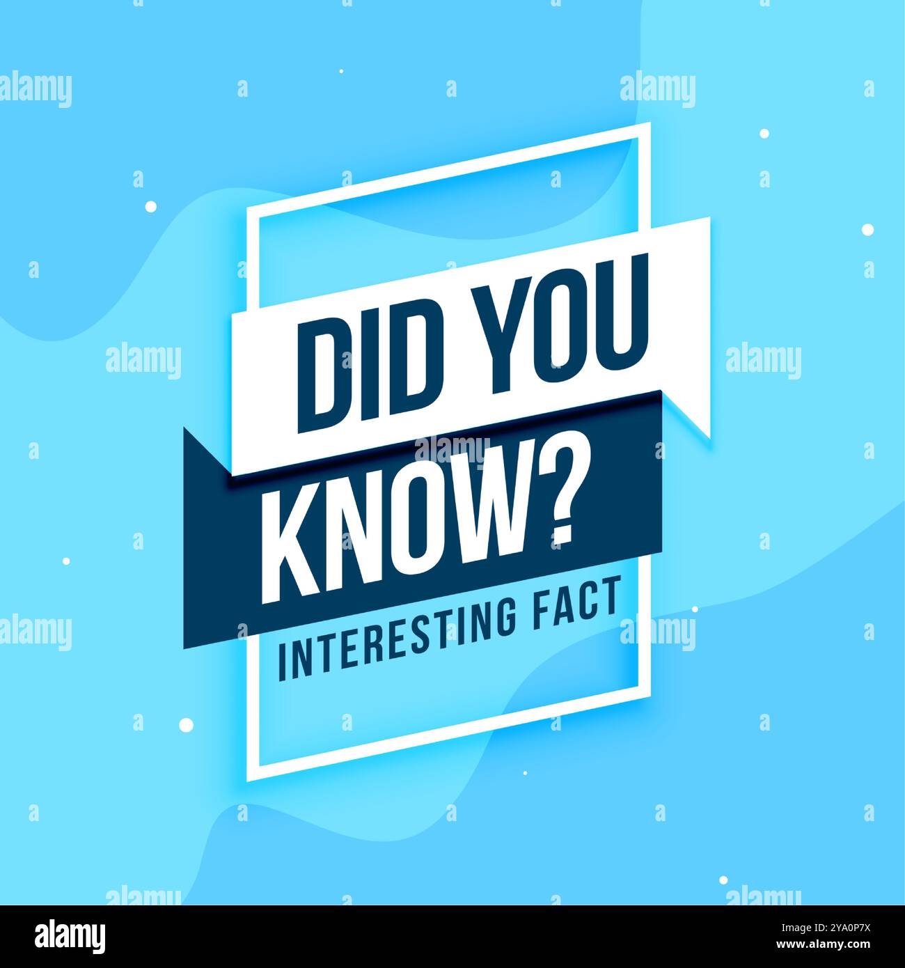 modern did you know interesting facts background design vector Stock ...