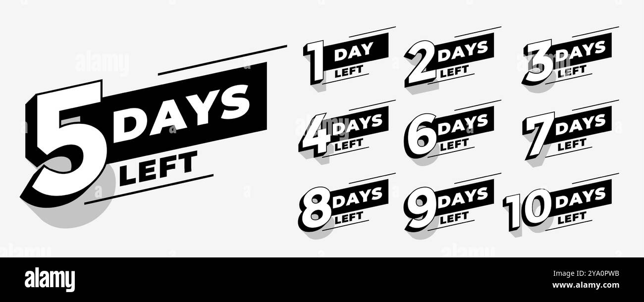 Three days go vector Black and White Stock Photos & Images - Alamy