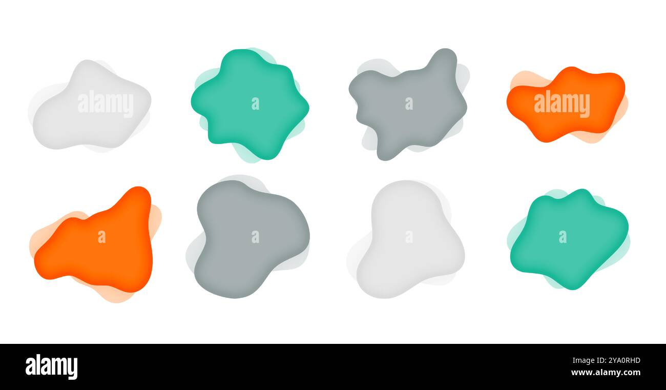 flat style organic blob shape in collection vector Stock Vector Image ...