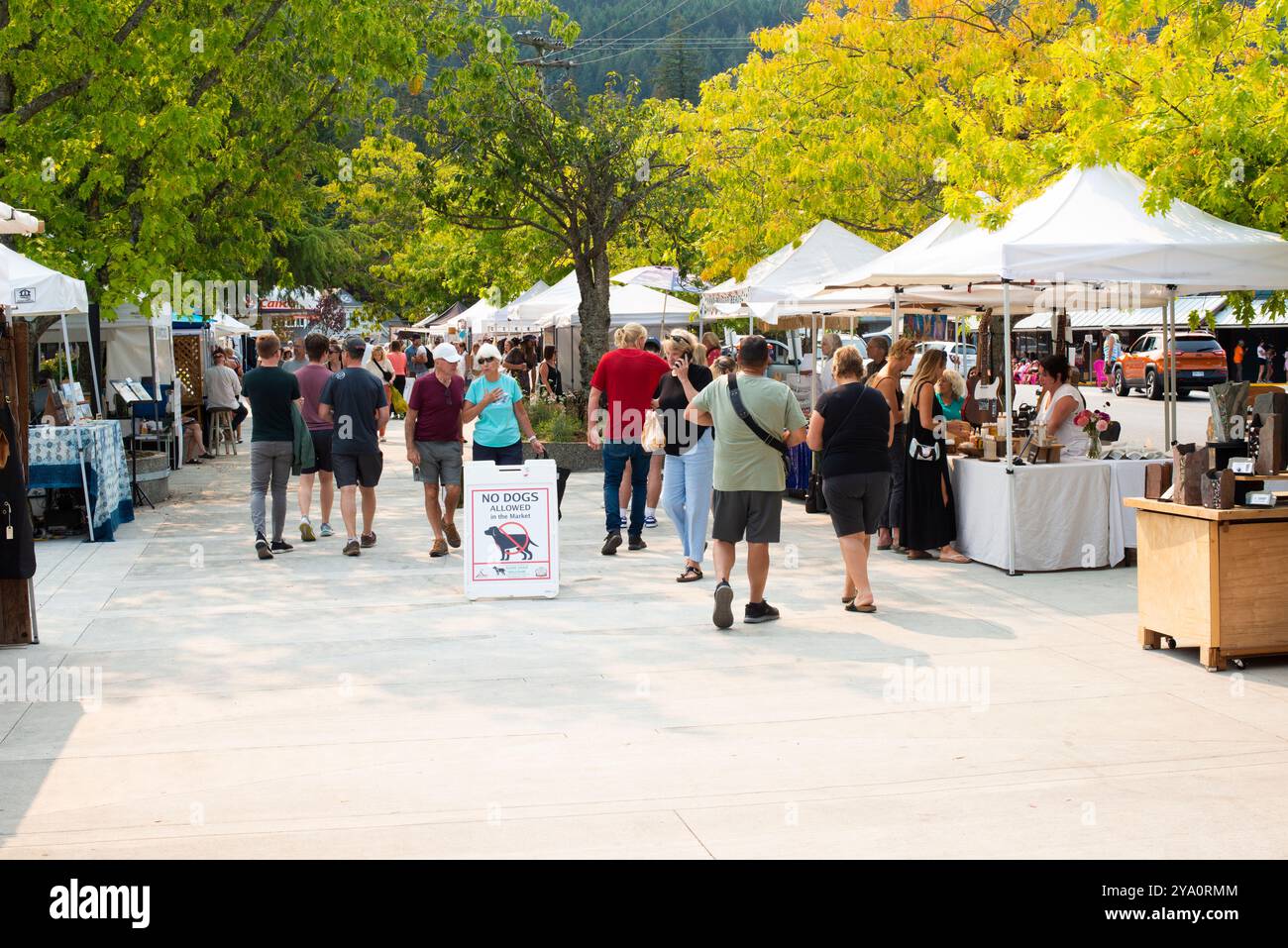 The market in Ganges on Salt Spring Island, BC, Canada Stock Photo - Alamy