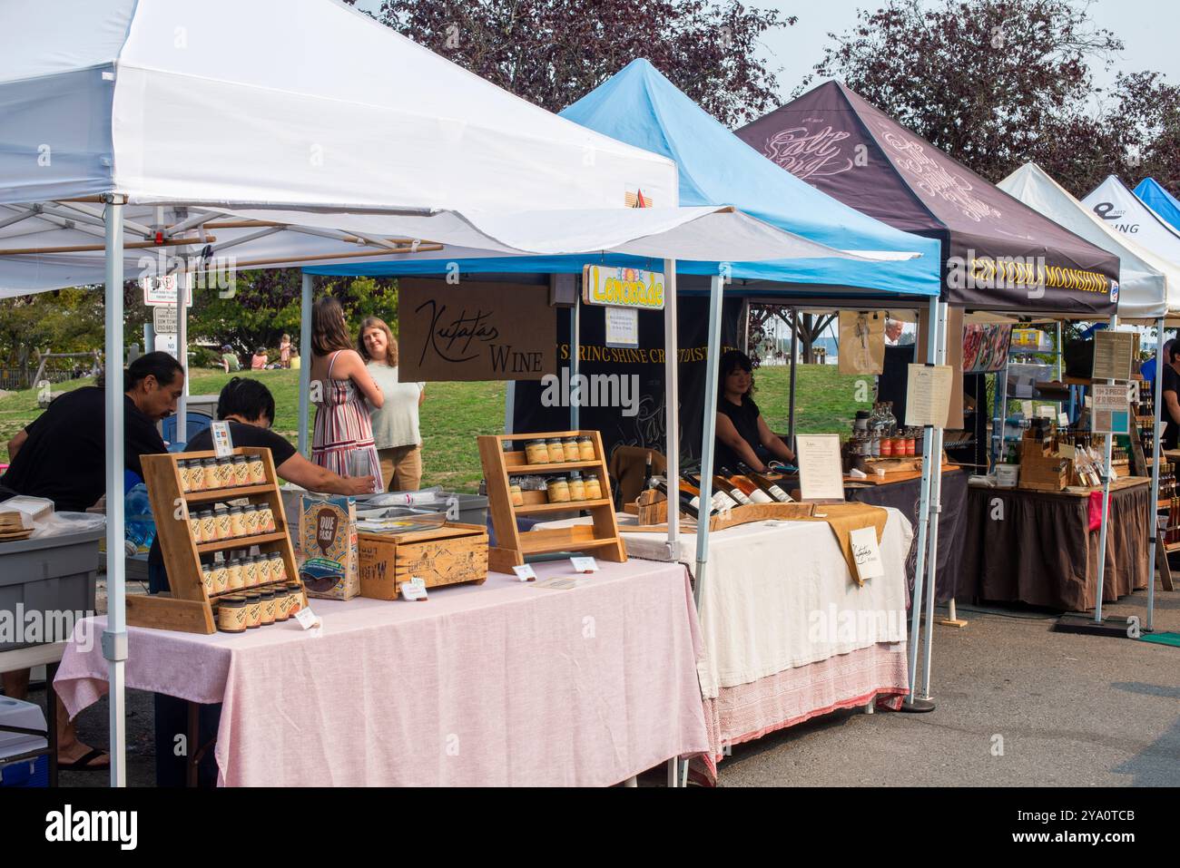 The market in Ganges on Salt Spring Island, BC, Canada Stock Photo - Alamy