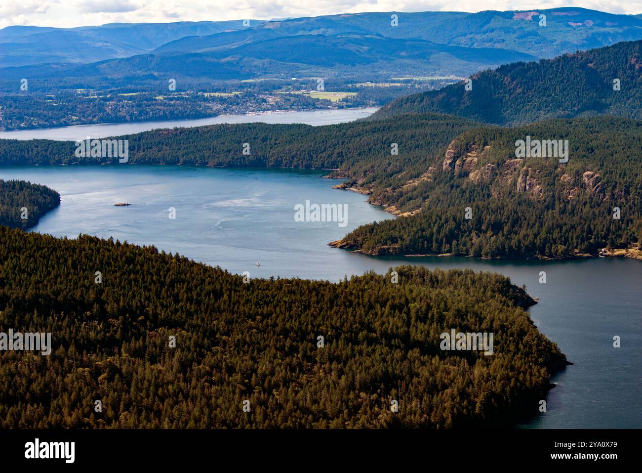 View from Mount Maxwell on Salt Spring Island looking toward Vancouver ...