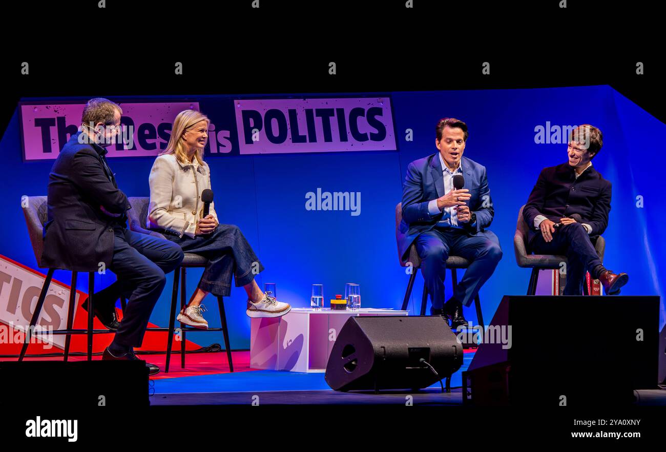 Manchester, UK. , . The Rest Is Politics podcast's cohosts tour around ...