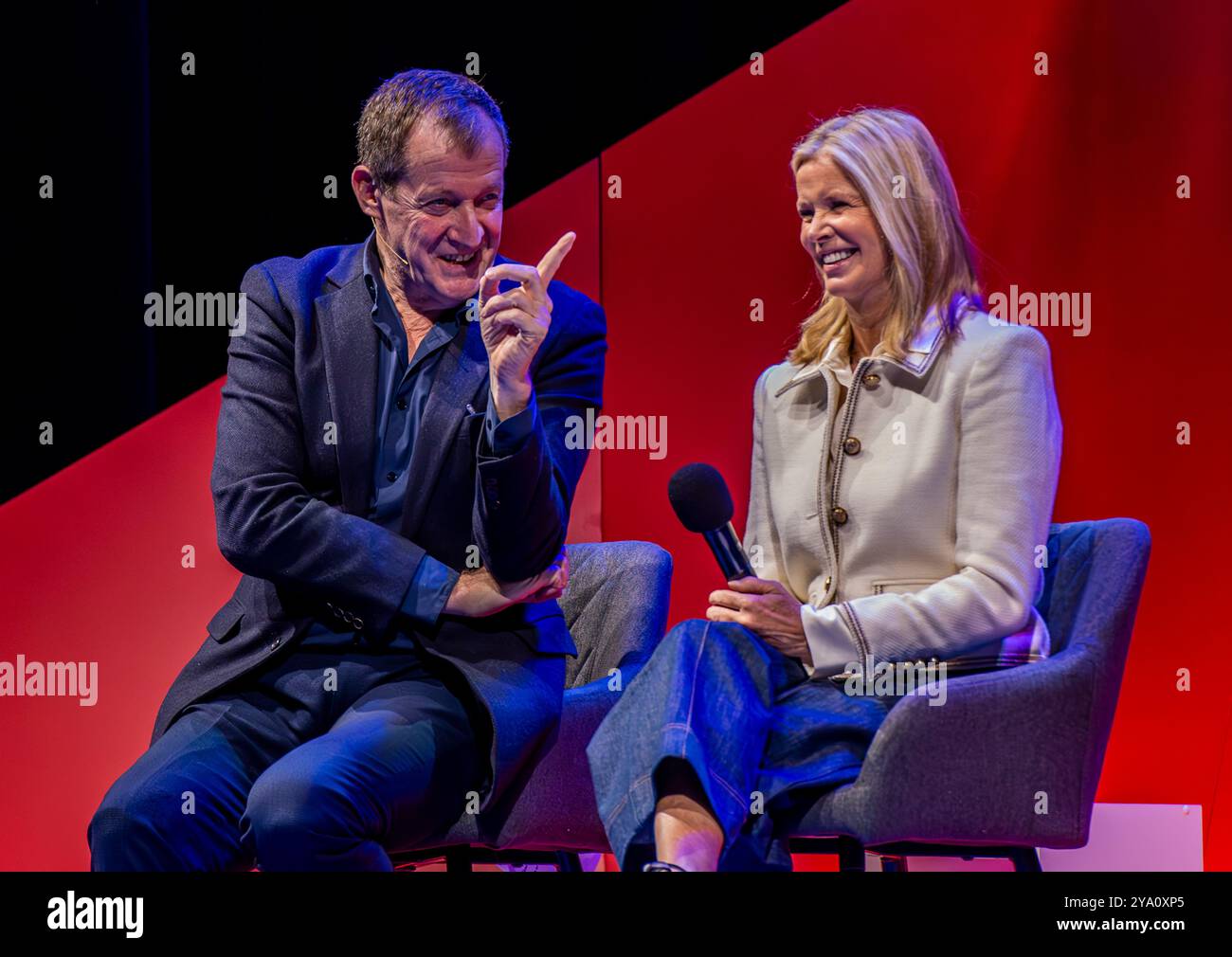 Manchester, UK. , . The Rest Is Politics podcast's cohosts tour around ...