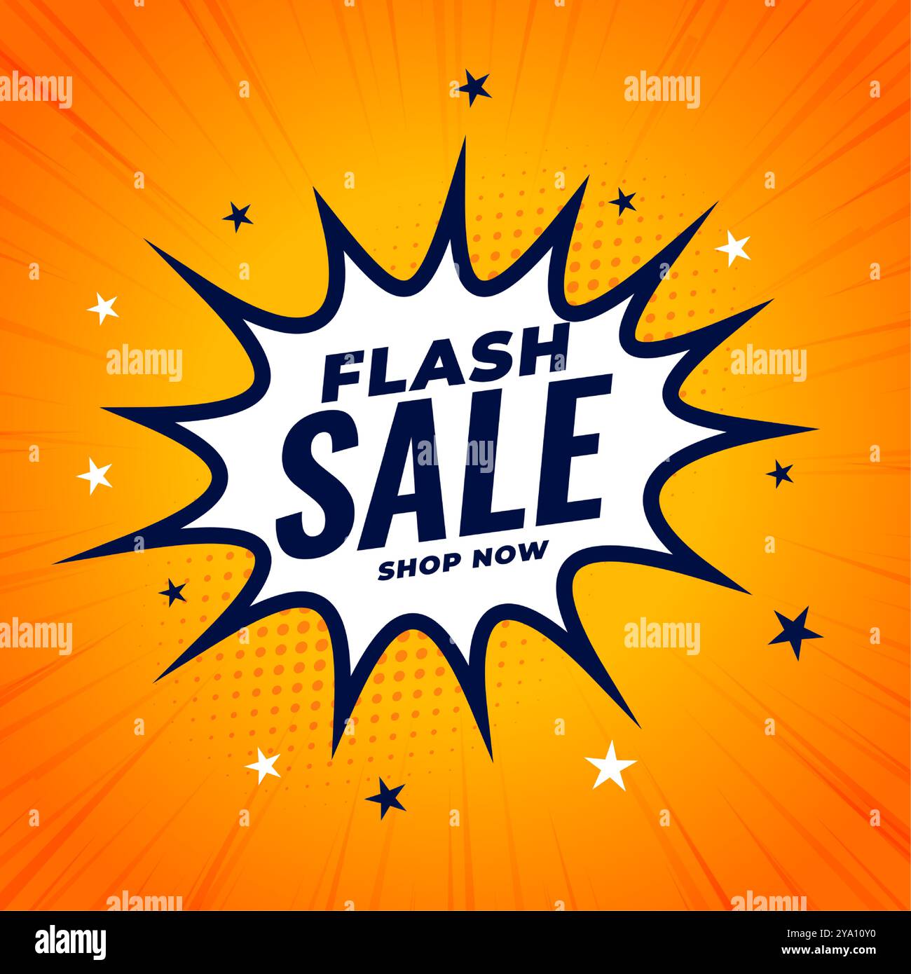 comic style flash mega sale background for business success vector ...