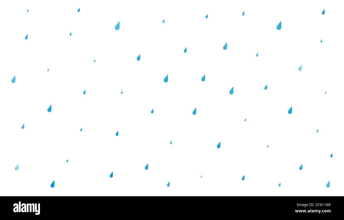 monsoon season rainfall drop on white background vector Stock Vector ...