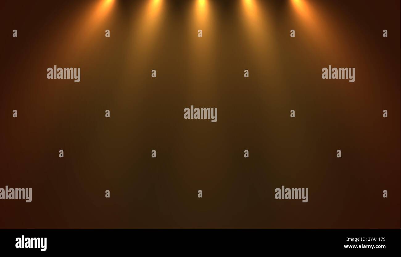 glowing theater spotlight effect for cinema or concert show vector ...