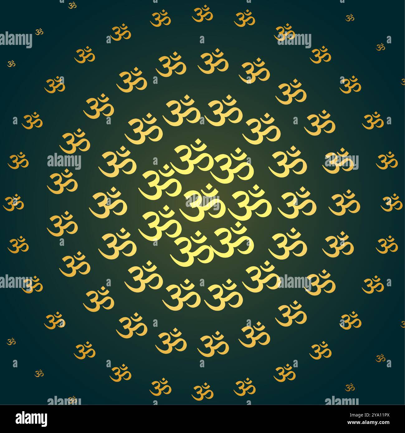 golden religious symbol om sign for hinduism and buddhism vector Stock ...