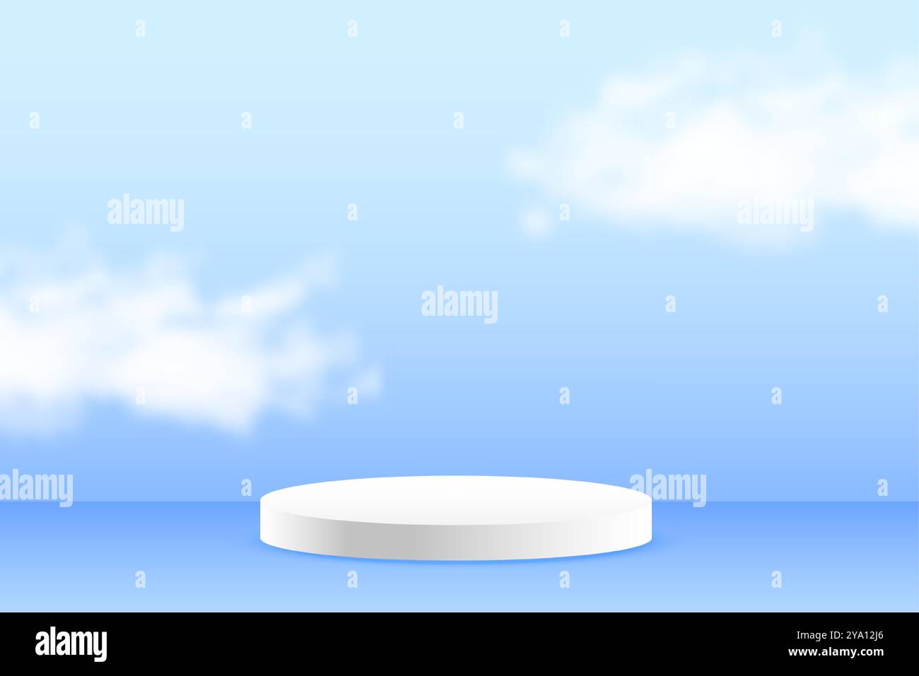 white 3d podium platform with smoke effect for scene creation vector ...