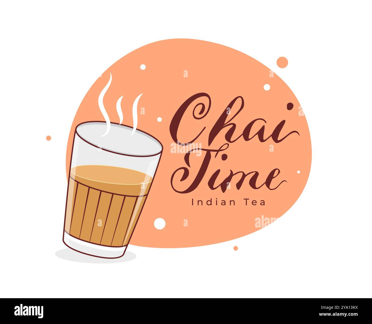 tea or chai time background in modern style vector Stock Vector Image ...