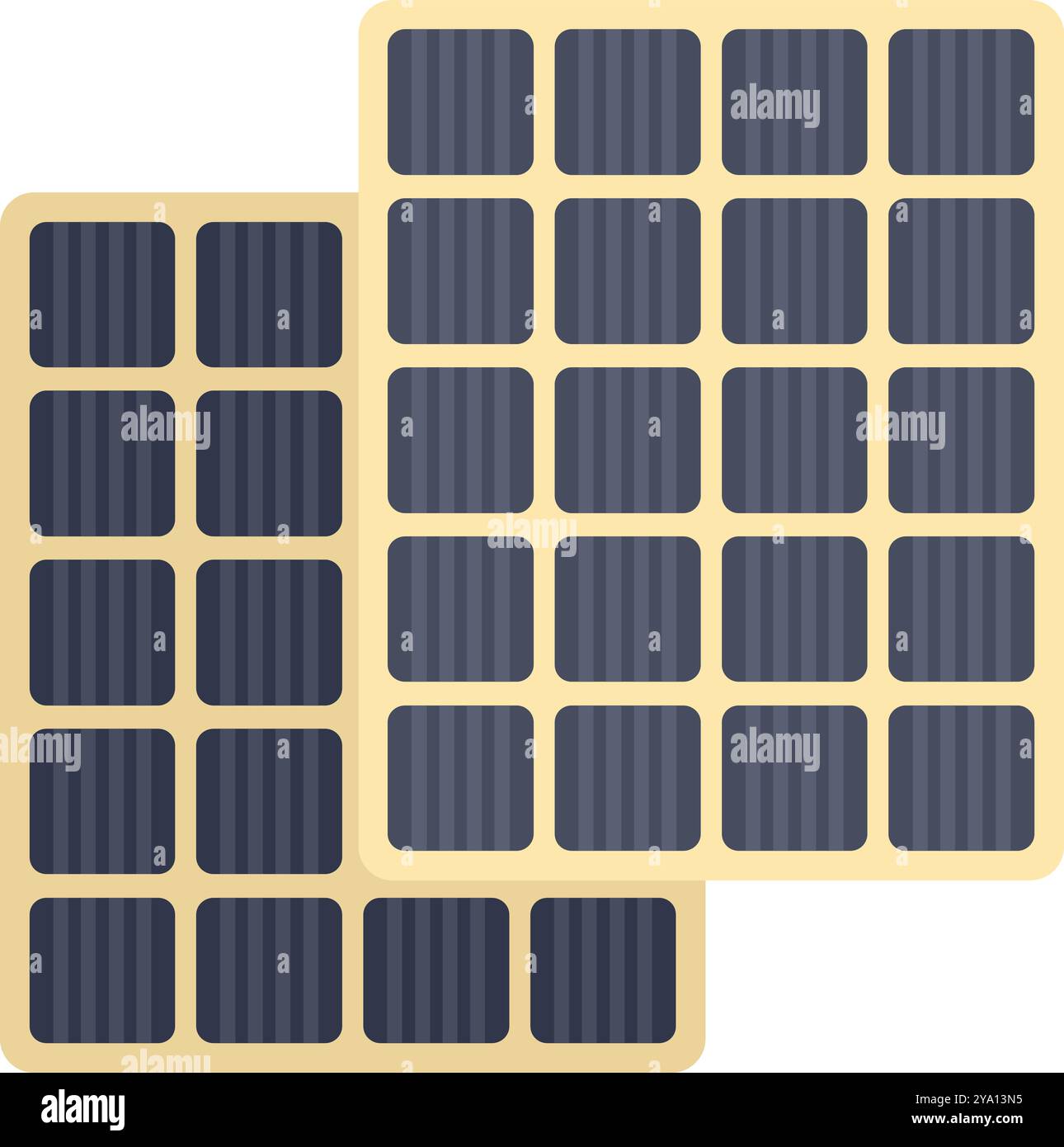 Solar panel icon generating renewable energy source from sun for ...