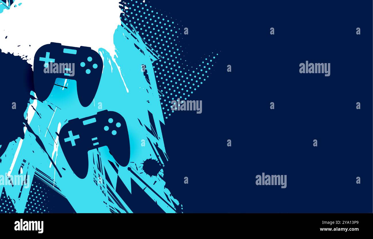 abstract video game controller background with text space vector Stock Vector Image & Art - Alamy