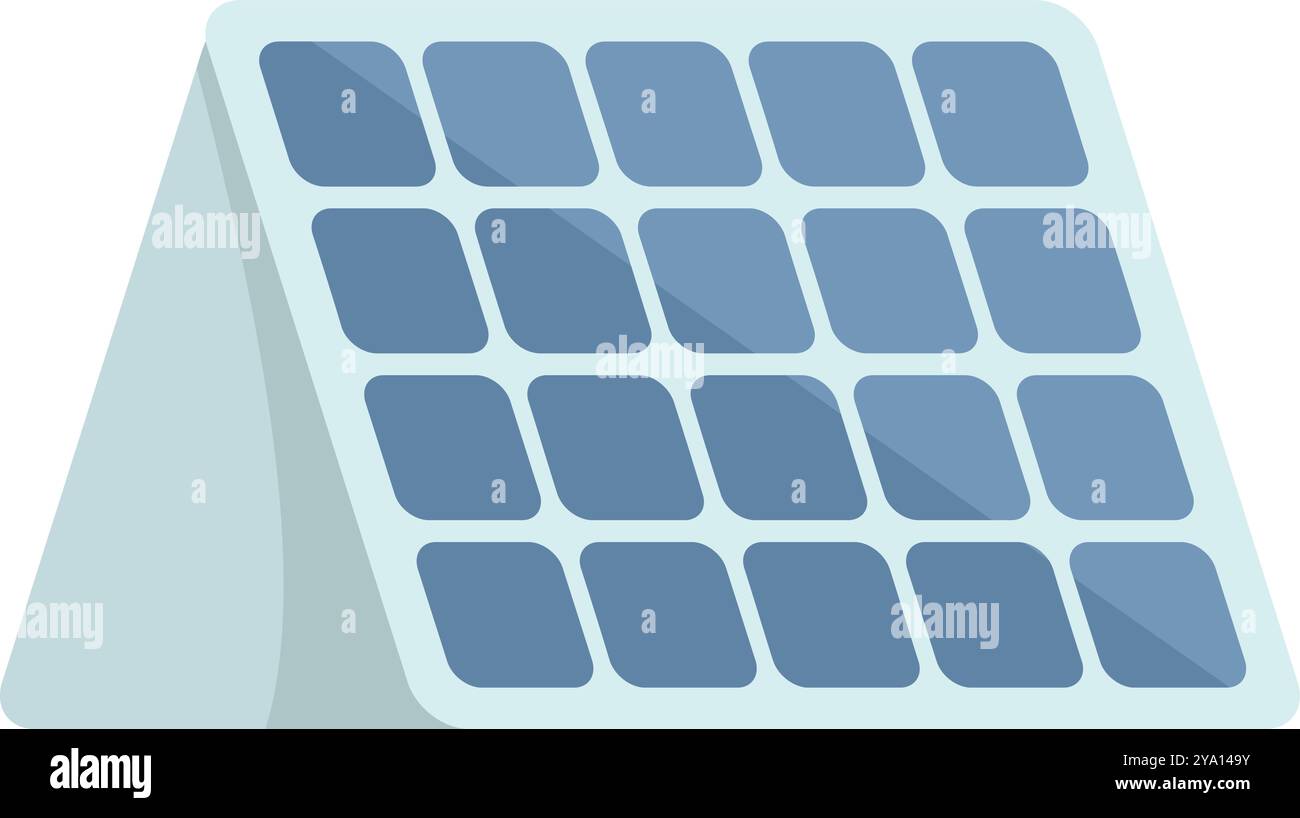 Triangular solar panel converting sunlight into electricity ...