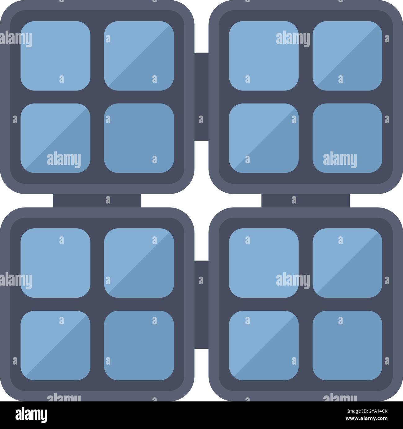 Solar panel array converting sunlight into renewable energy, illustrating sustainable power ...