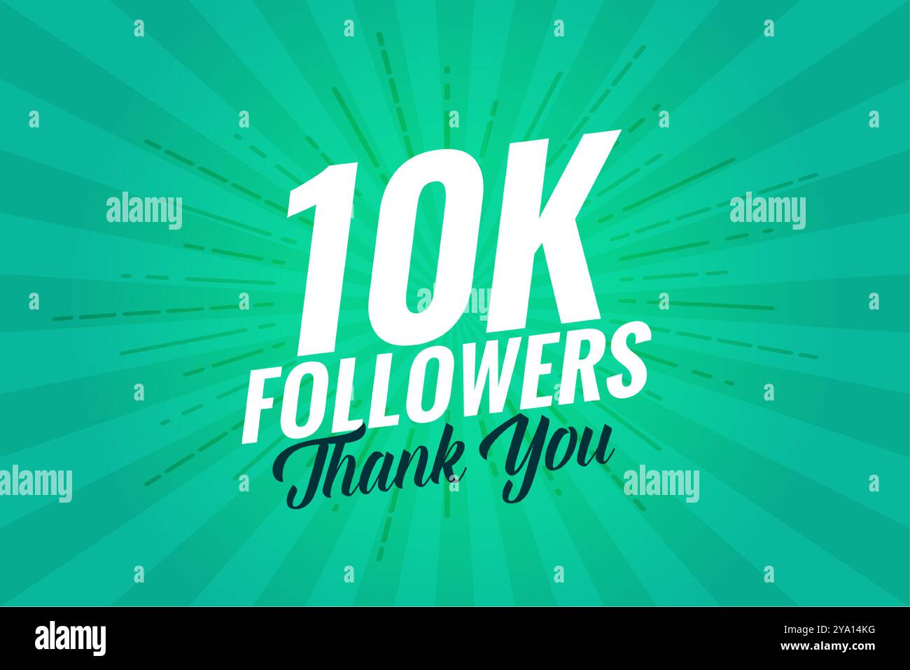 thank you 10k social media fan group background vector Stock Vector ...
