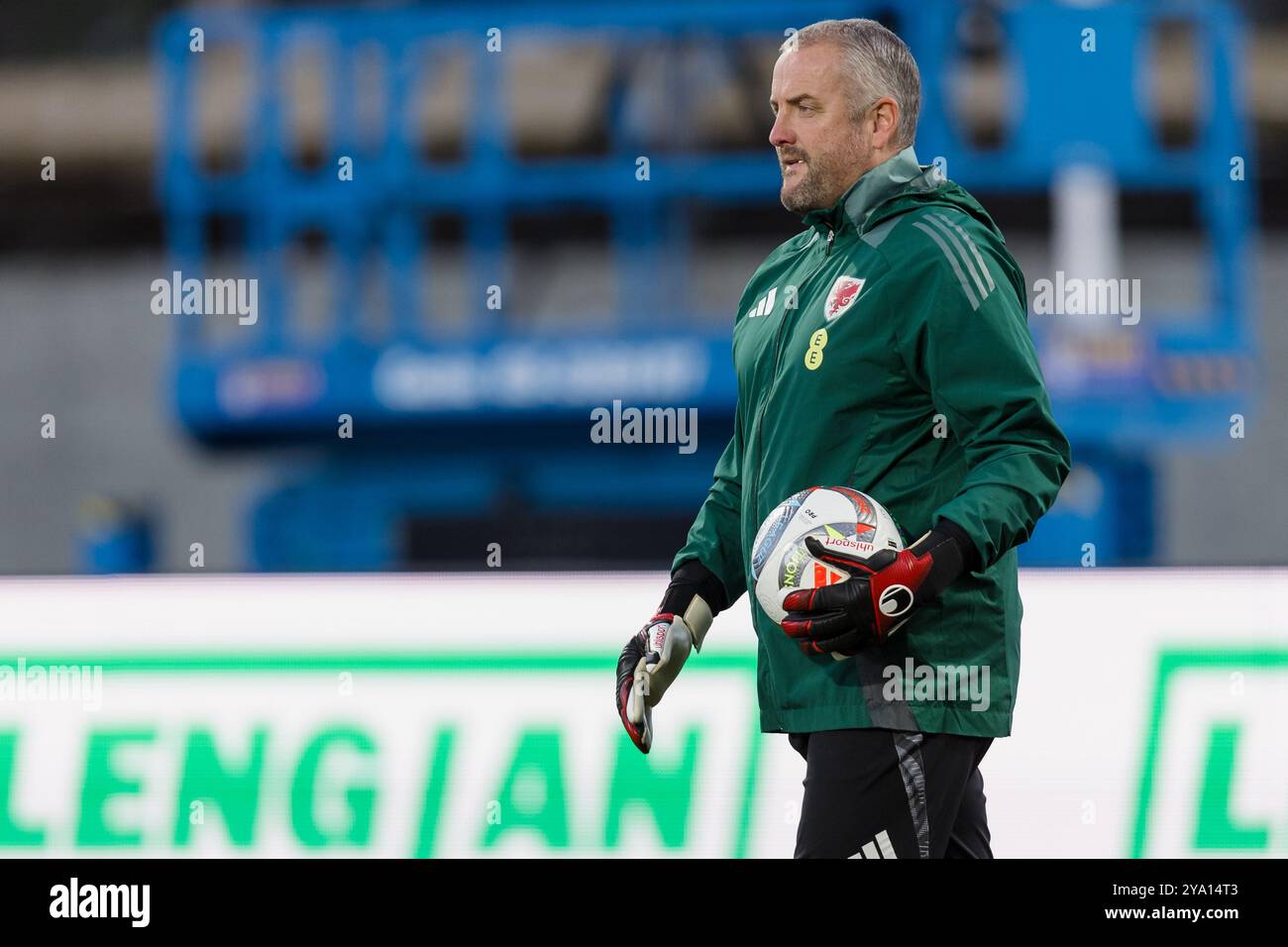 REYKJAVIK, Iceland. 11th Oct, 2024. Wales' Goalkeeping Coach Martyn ...