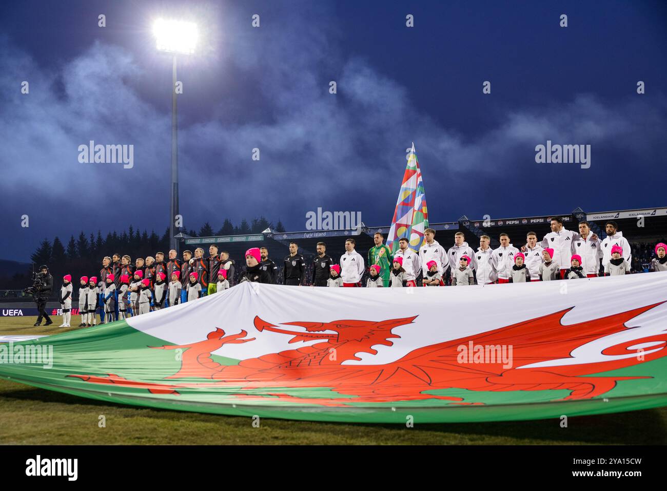 REYKJAVIK, Iceland. 11th Oct, 2024. Wales' Ben Davies, Wales ...