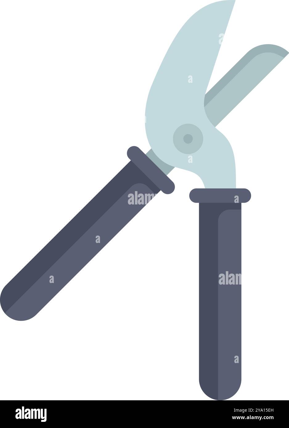 Aviation tin snip is cutting metal sheet, isolated illustration in flat ...