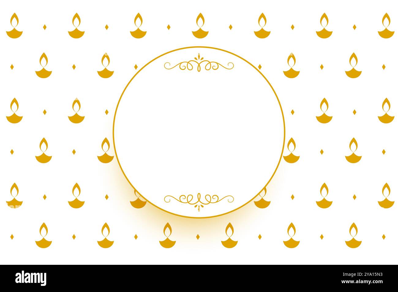 artistic shubh diwali diya white background with empty space vector ...