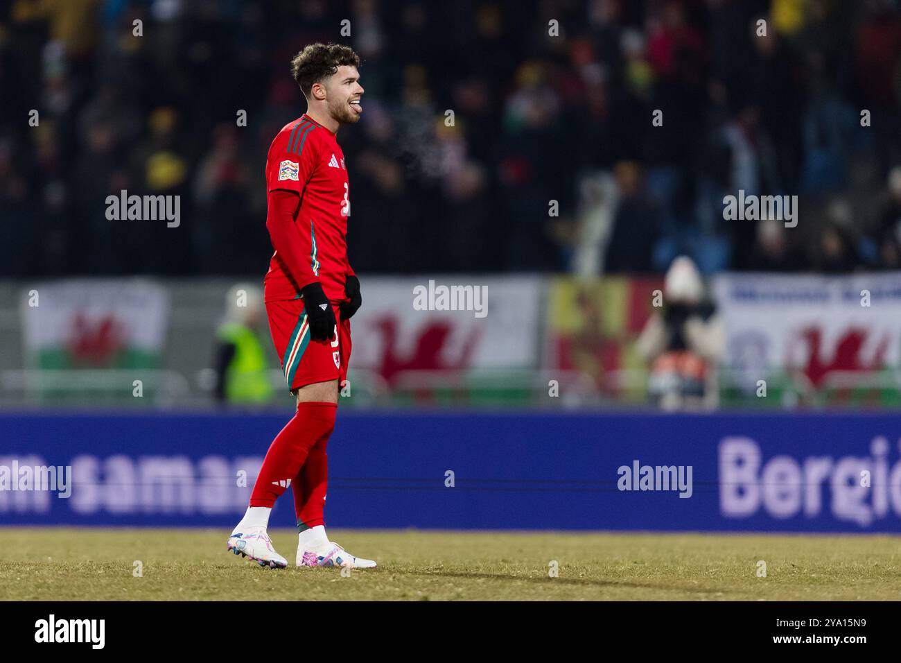 REYKJAVIK, Iceland. 11th Oct, 2024. Wales' Neco Williams during the ...