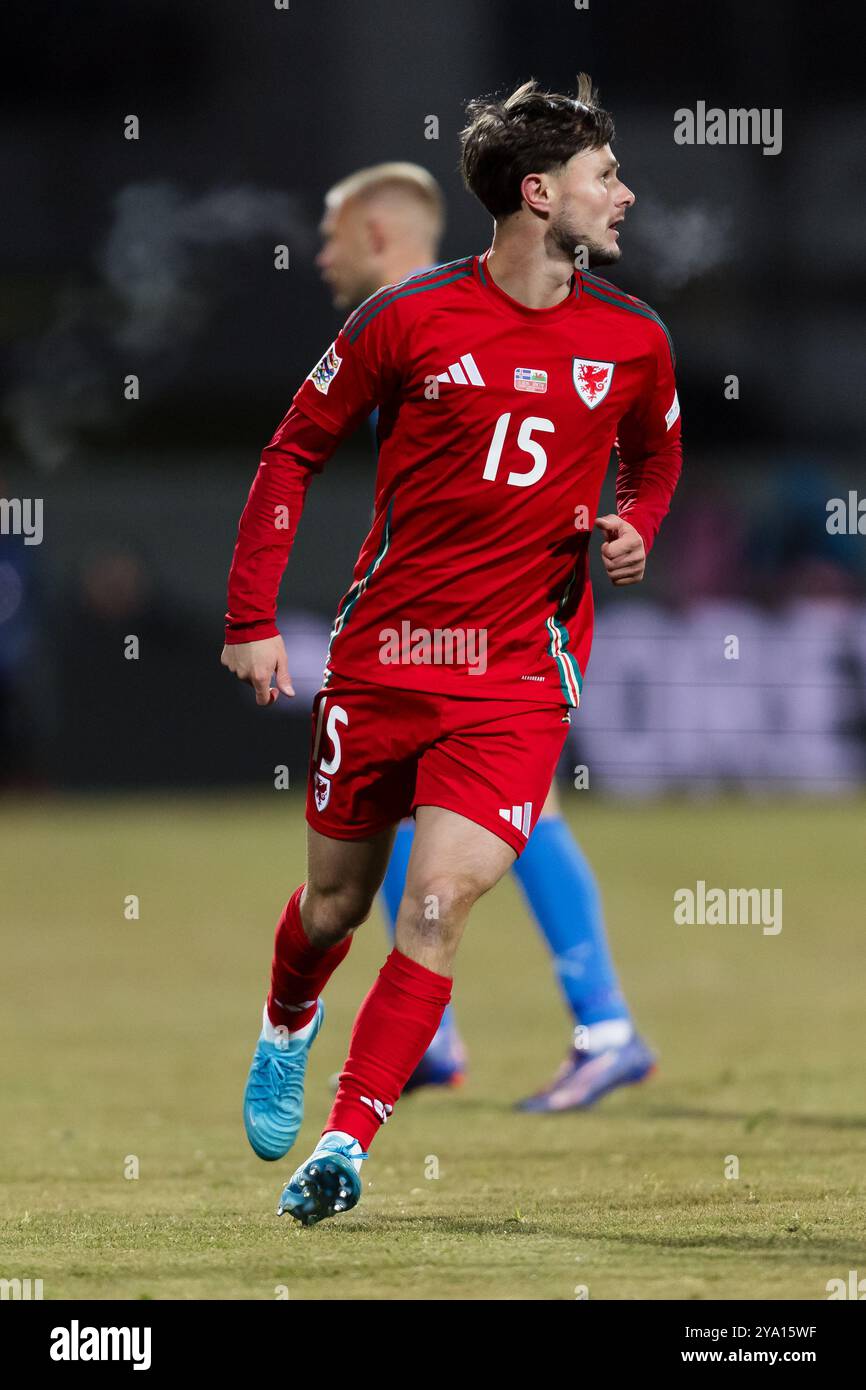 REYKJAVIK, ICELAND - 11 OCTOBER 2024: Wales' Liam Cullen during the ...