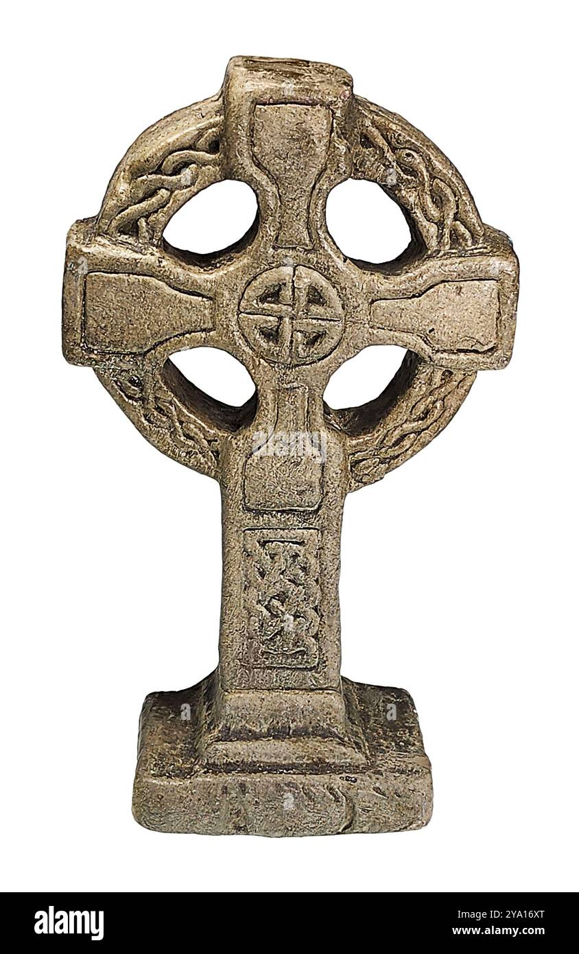Celtic markings on a Gravestone to mark the burial of a person Stock ...