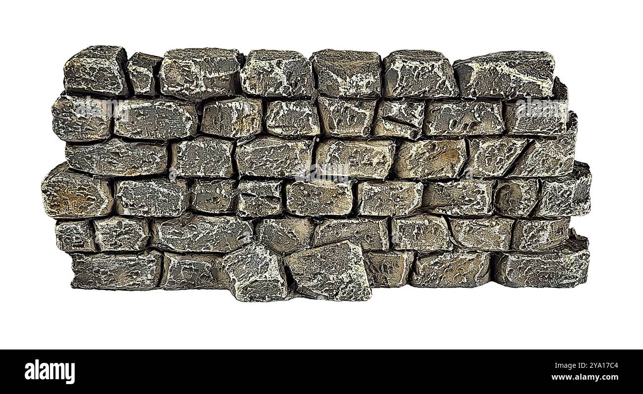 A rough stone wall made from hand pressed bricks Stock Photo - Alamy