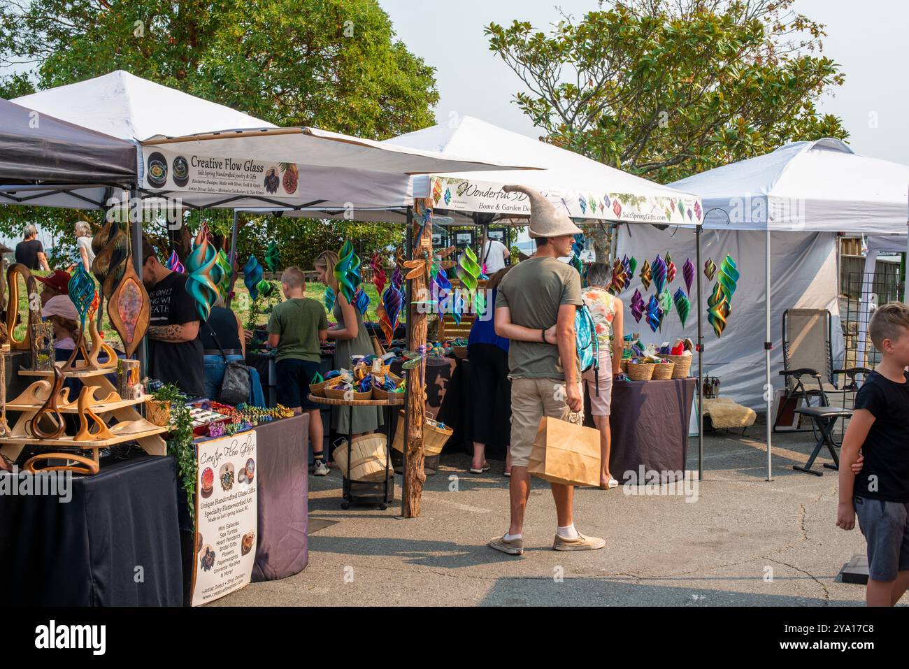 The market in Ganges on Salt Spring Island, BC, Canada Stock Photo - Alamy